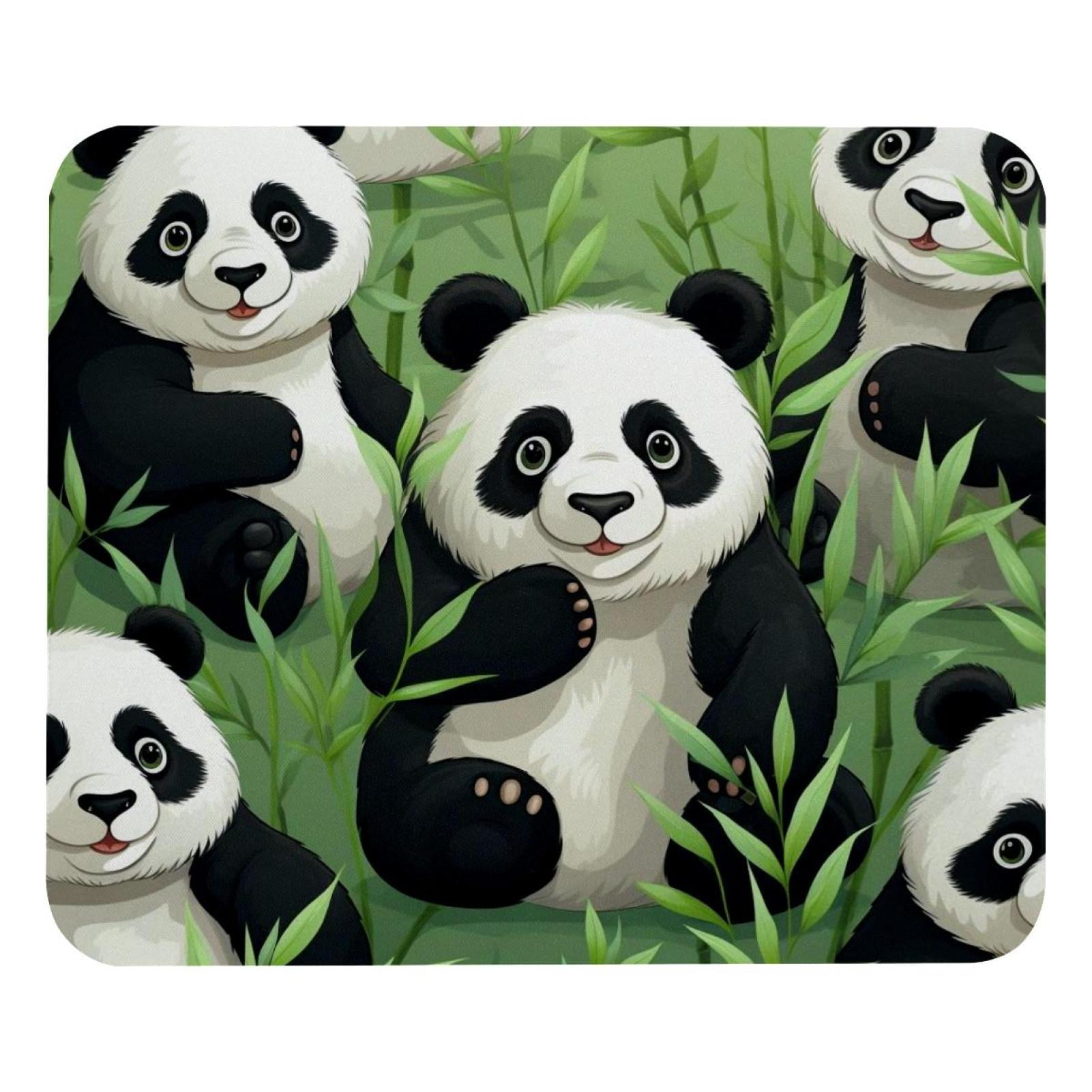 Cute Panda Animals Pattern Mousepad Square Thickness 2mm Desk Mat ...