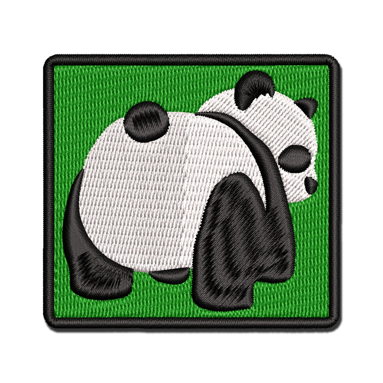 Cute Panda Bear Butt Behind Applique Multi-Color Embroidered Hook ...