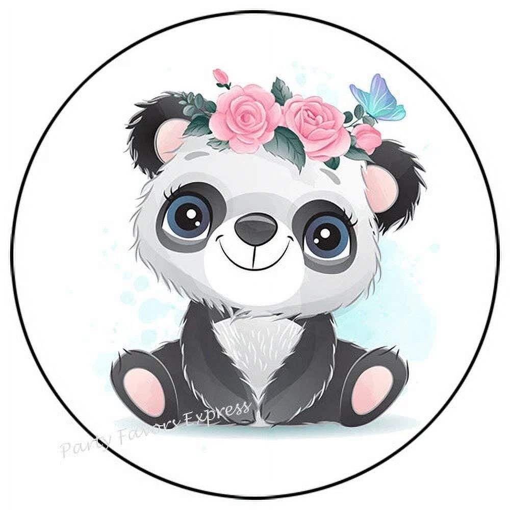 Cute Panda Bear Stickers Party Favors Phone Decal Water Bottle Stickers ...