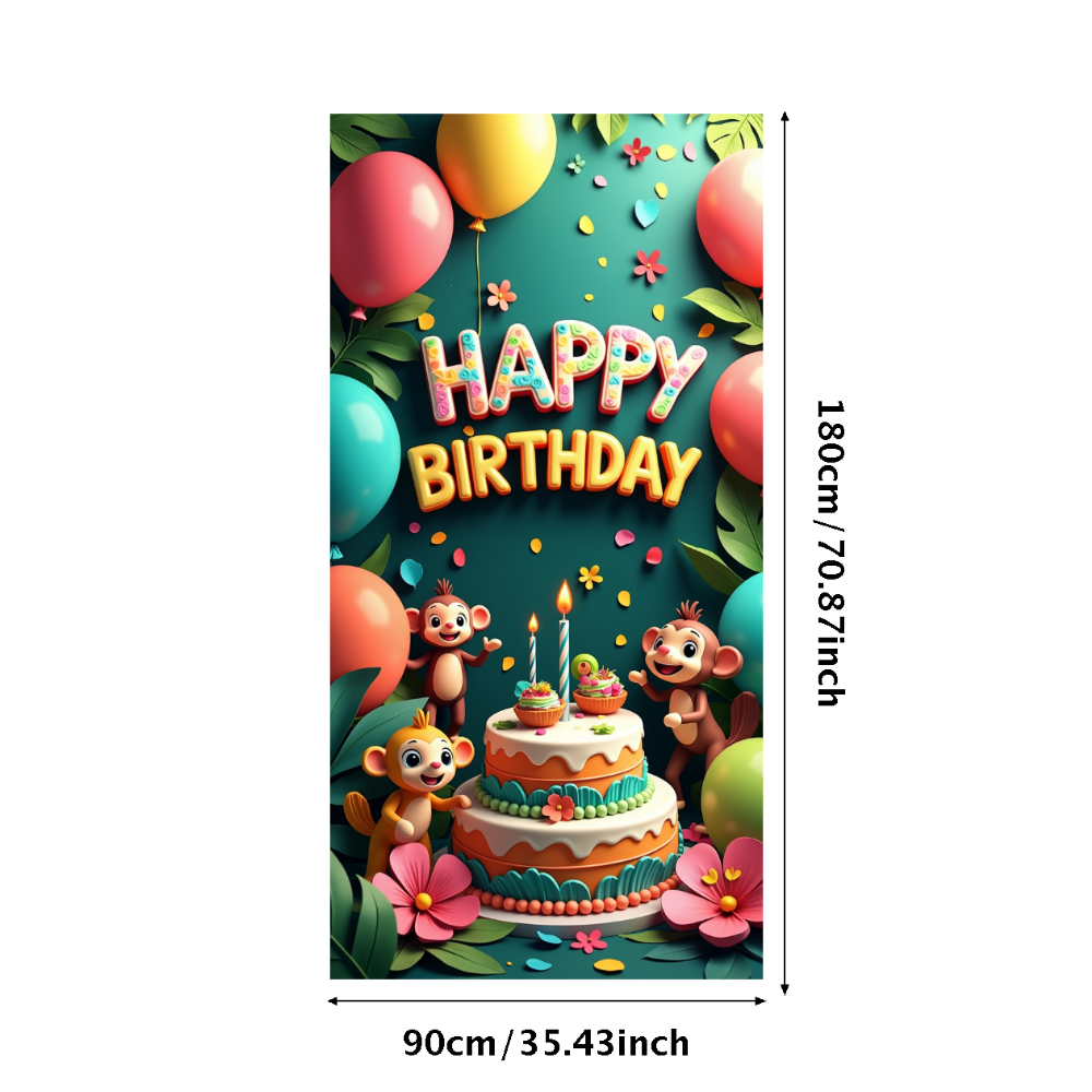 Cute Panda Birthday Theme Party Backdrop with Colorful Balloons and ...