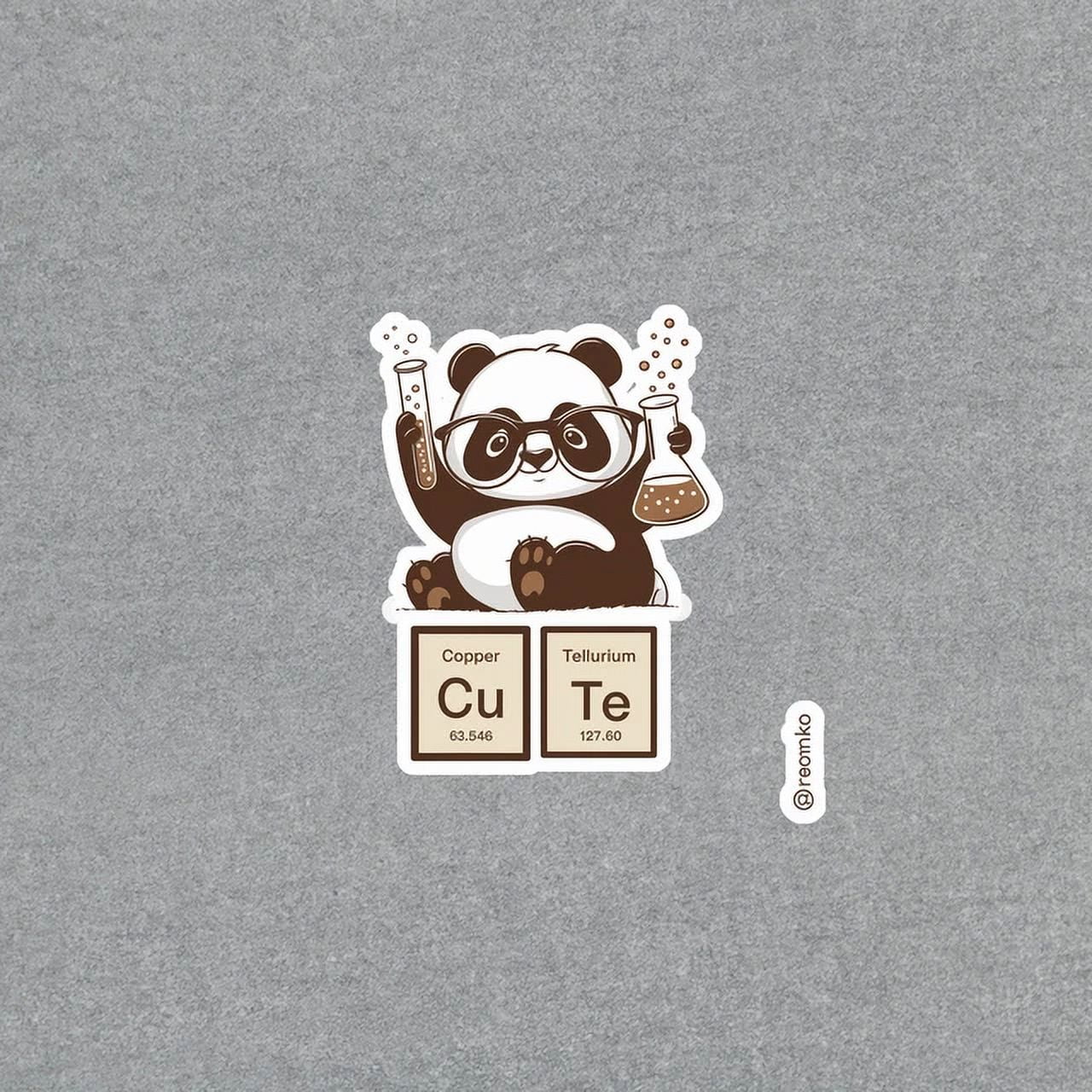 Cute Panda Chemistry Sticker - Science Lab Periodic Table Elementsphone ...