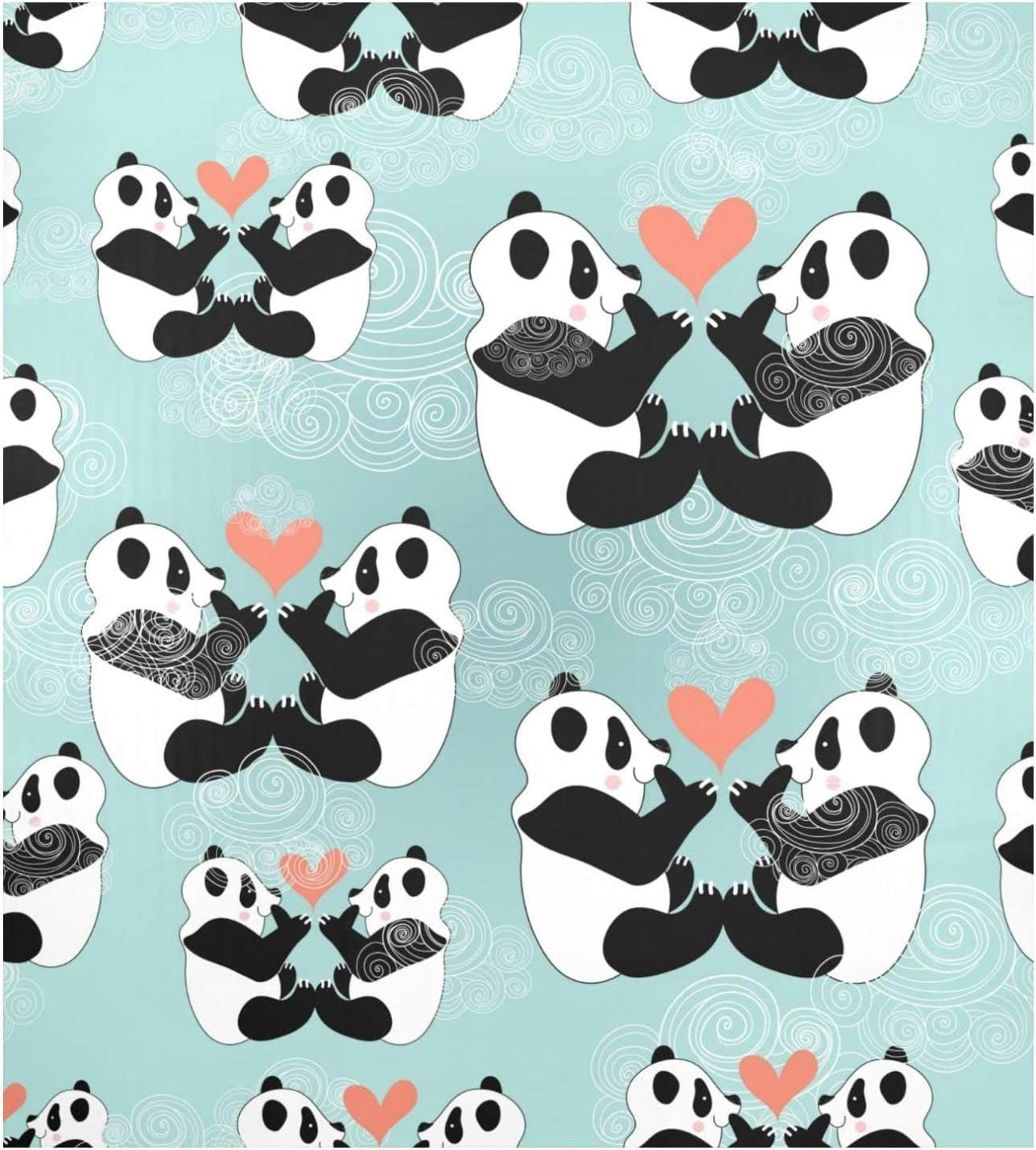 Cute Panda Couple Dishwasher Magnet Cover Front Door Decorative ...