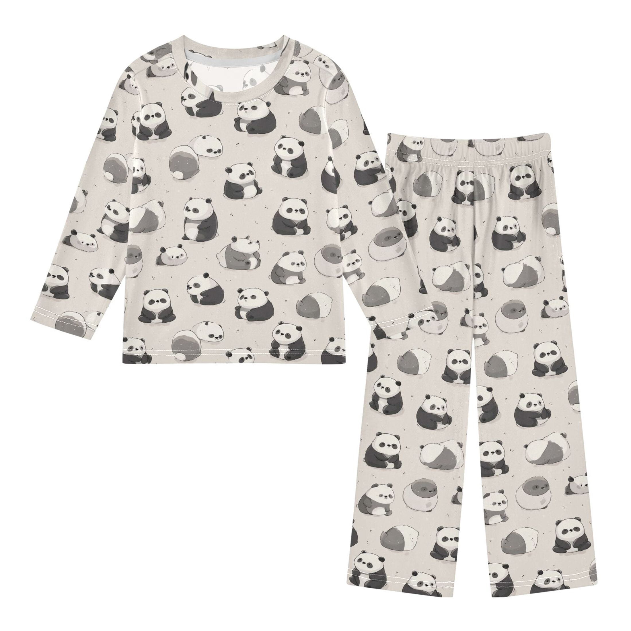 Cute Panda Cozy Soft Long Sleeves Top and Pants 2 Piece Cool Pjs ...