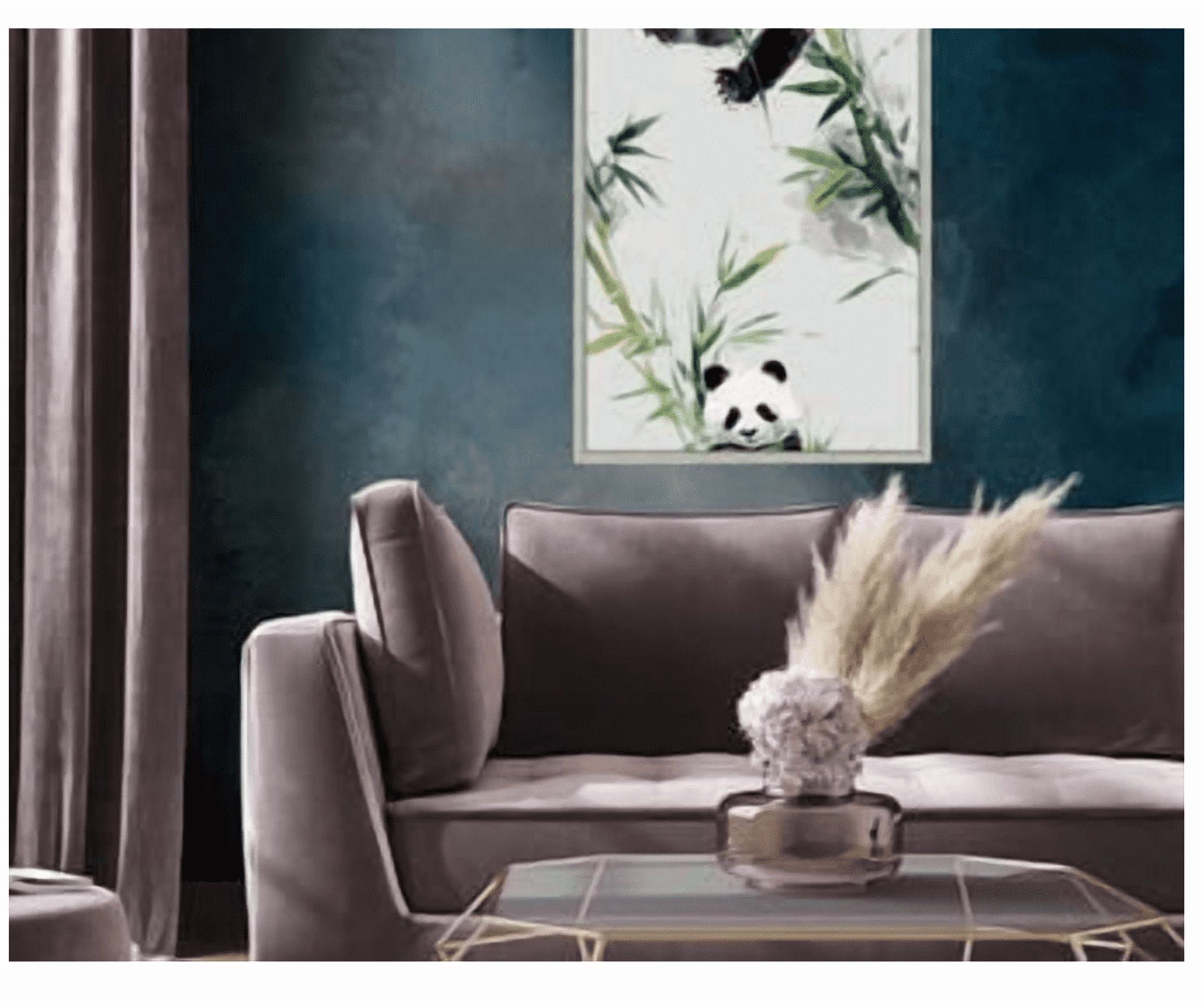 Cute Panda Cubs Bamboo Forest Wall Art Watercolor Style Animal Painting ...