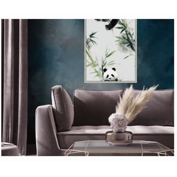 Cute Panda Cubs Bamboo Forest Wall Art Watercolor Style Animal Painting ...
