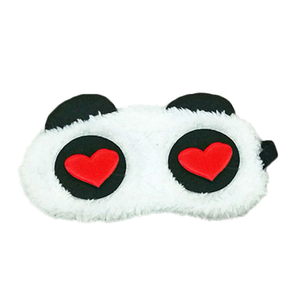 Cute Panda Eye Mask, 2Pcs Soft Fluffy Light Weight Sleep Shade Cover ...