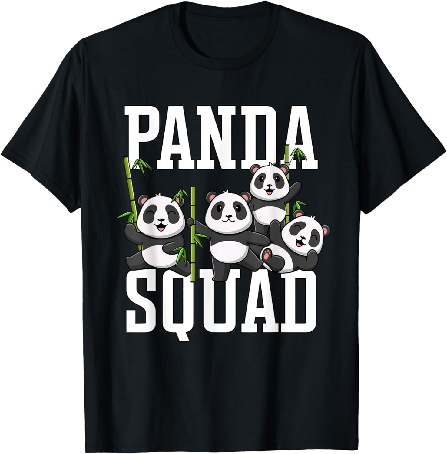 Cute Panda Family Graphic Panda Squad T-Shirt - Walmart.com