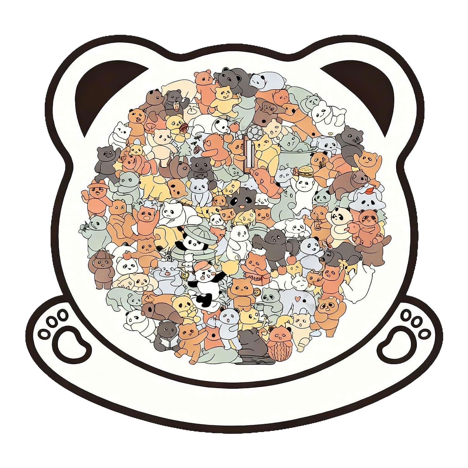 Cute Panda Lover's Puzzle: A 135-Piece Relaxing Wooden Puzzle in a ...