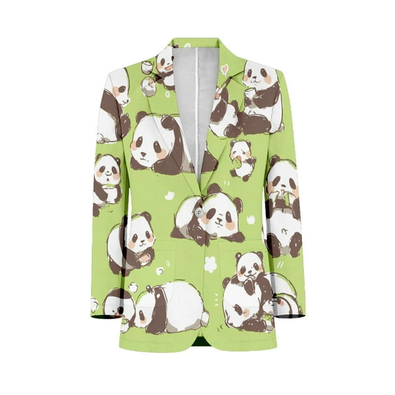 Cute Panda Mens Suits Shawl Collar Slim Fit Suit Mens Groom Jacket ...