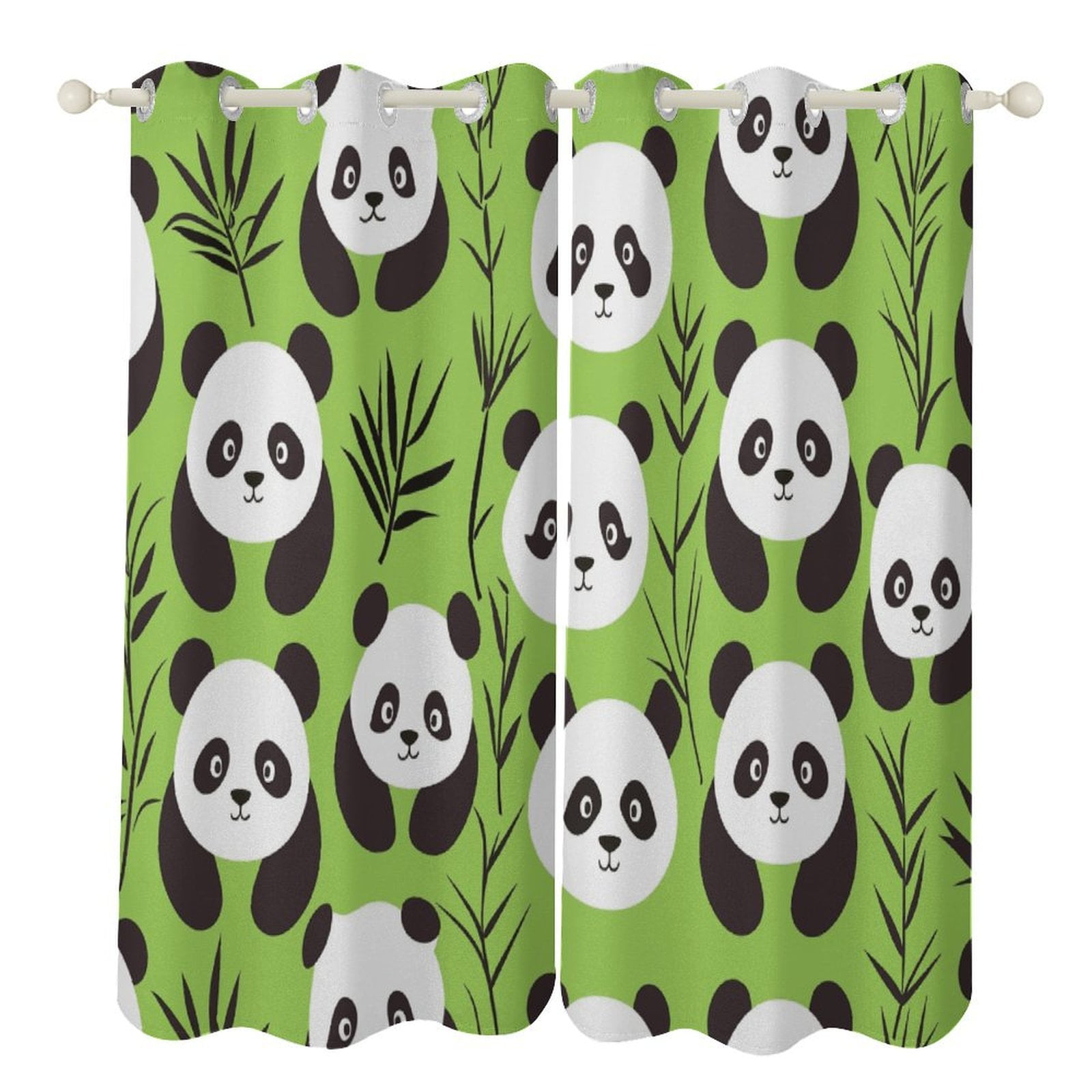 Cute Panda Modern Window for Living Room Curtains for Child Bedroom ...