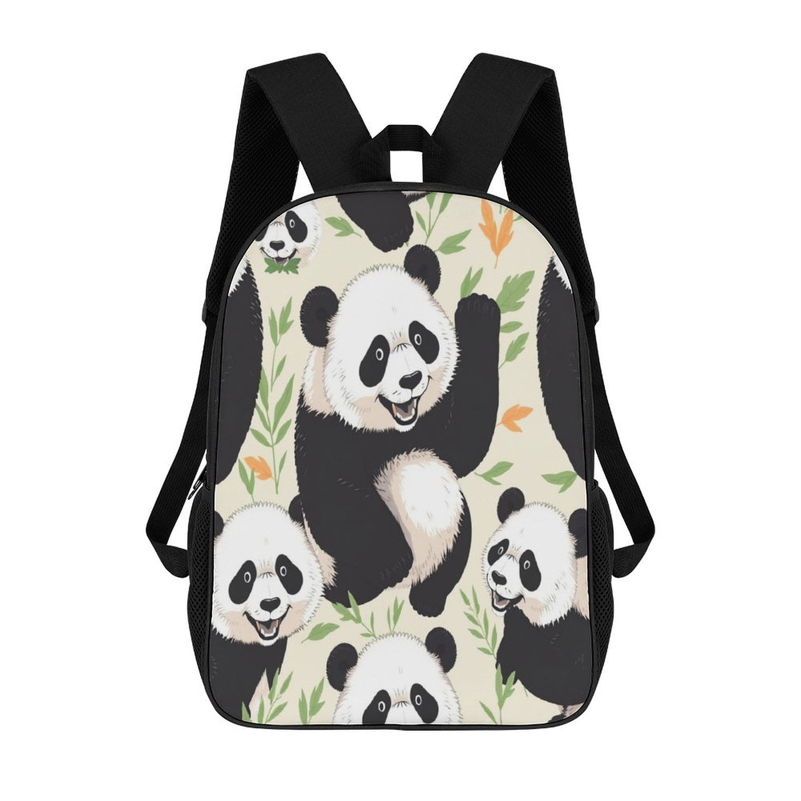 Cute Panda Pattern Book Bag Woman Man Bag 17 Inch Backpack Bag ...