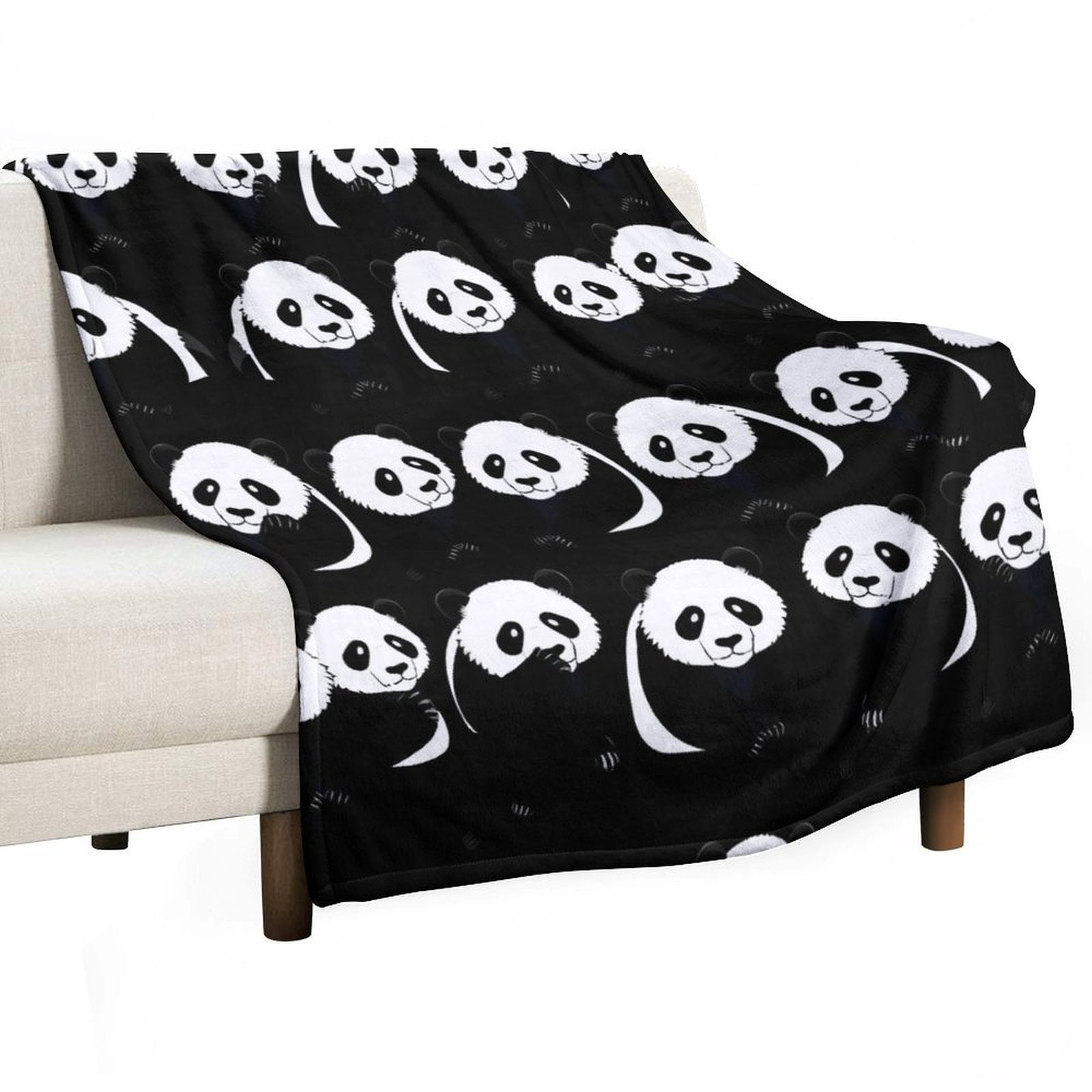 Cute Panda Pattern Throw Blanket Warm Plush Blankets for Adults Teen ...