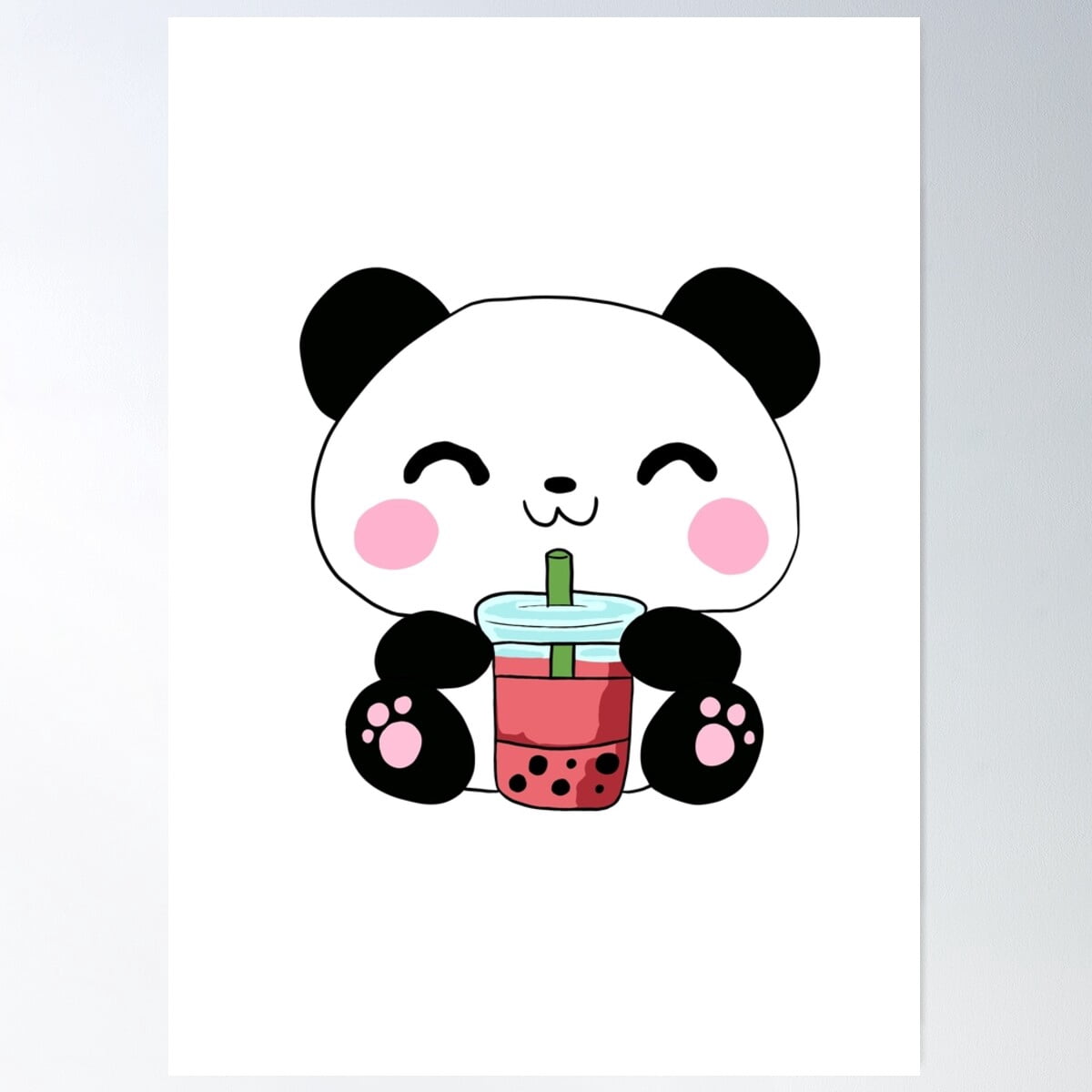 Cute Panda Poster Wall Art, Modern Wall Decor For Living Room Bedroom ...
