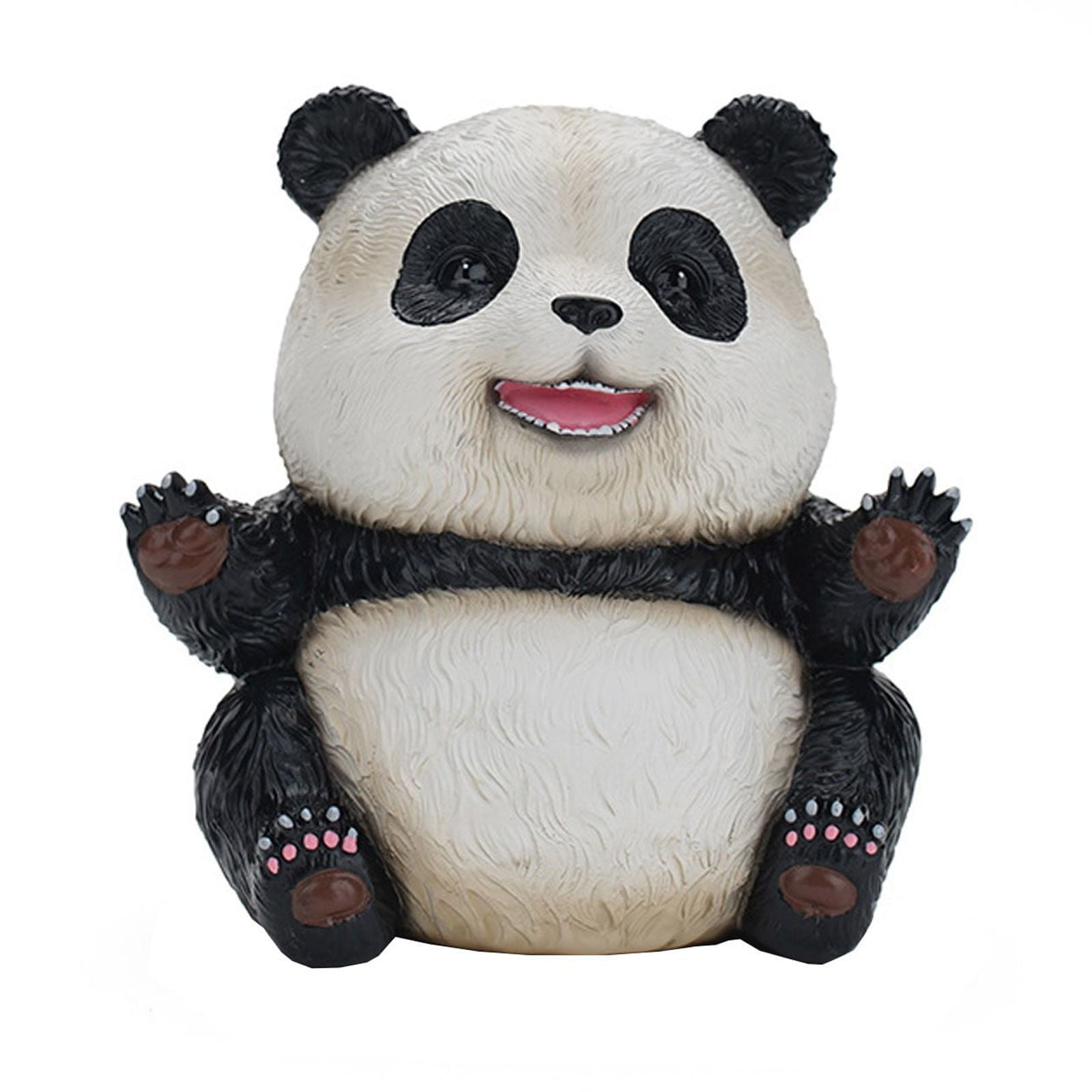 Cute Panda Resin Desk Statue, Animal Figurine Window Sill Garden Decor ...