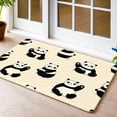 Cute Panda Rug Non-Slip Rubber Backing, Machine Washable Floor Mat for ...