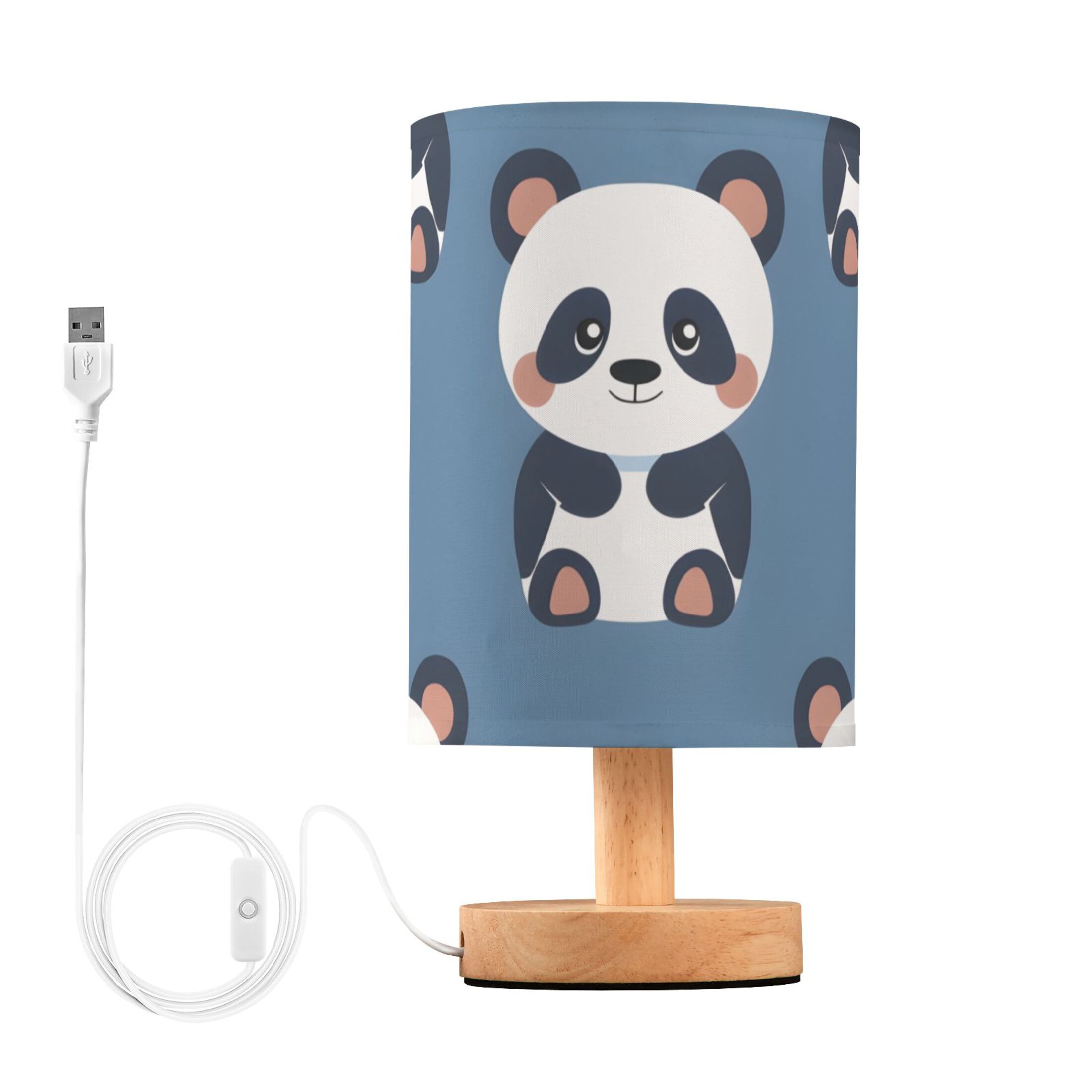 Cute Panda Sit Bedside Desk Lamp LED Table Nightstand Lamps Warm Light ...