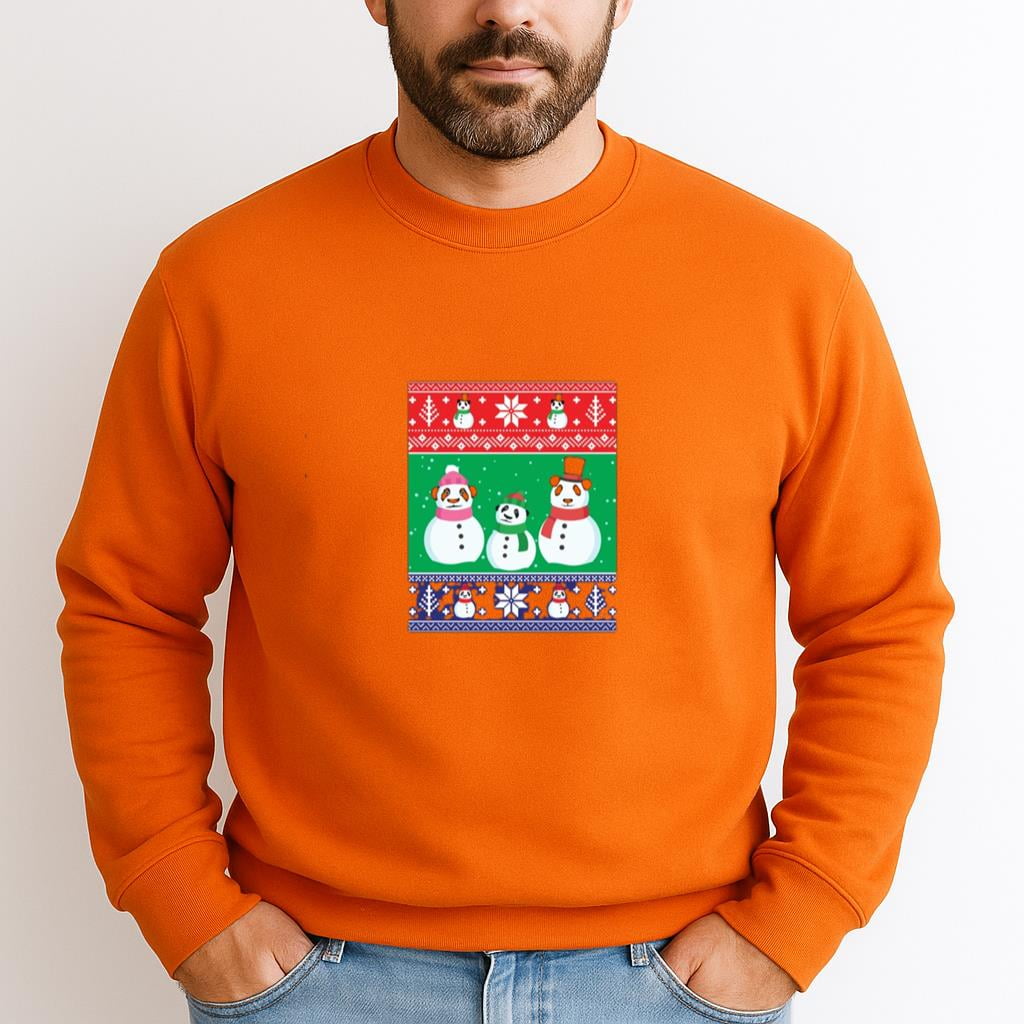 Cute Panda Snowman Funny Funny Christmas Xmas Holiday Graphic G2405 ...