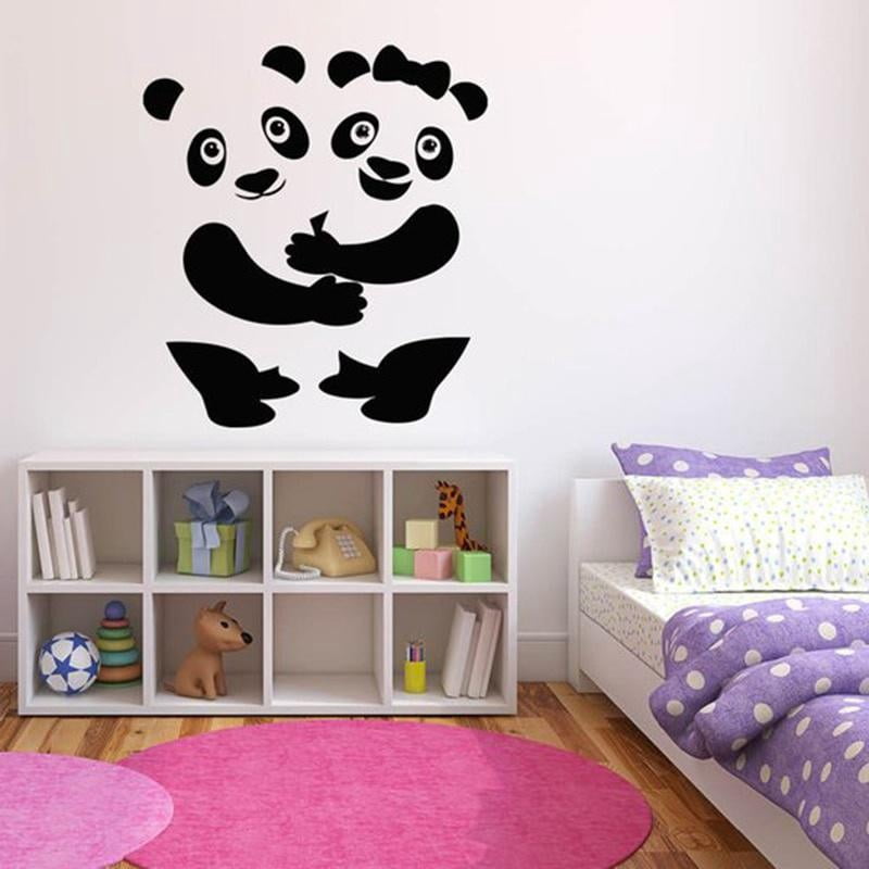 Cute Panda Wall decals Large Animals Vinly Wall Sticker Funny Children ...