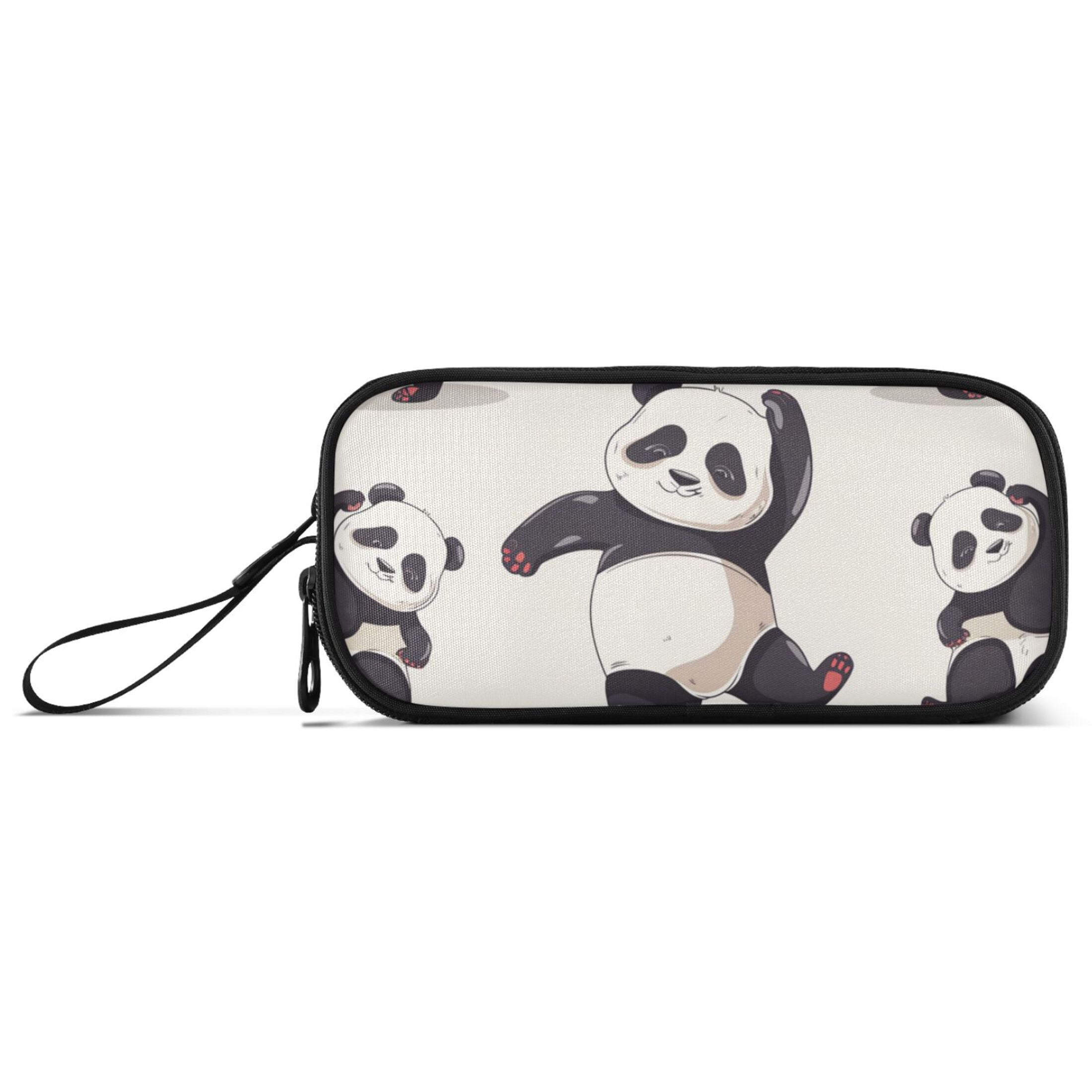 Cute Pandas Dancing Pencil Case Stationary Holder Pen Bag Pencil Pouch ...