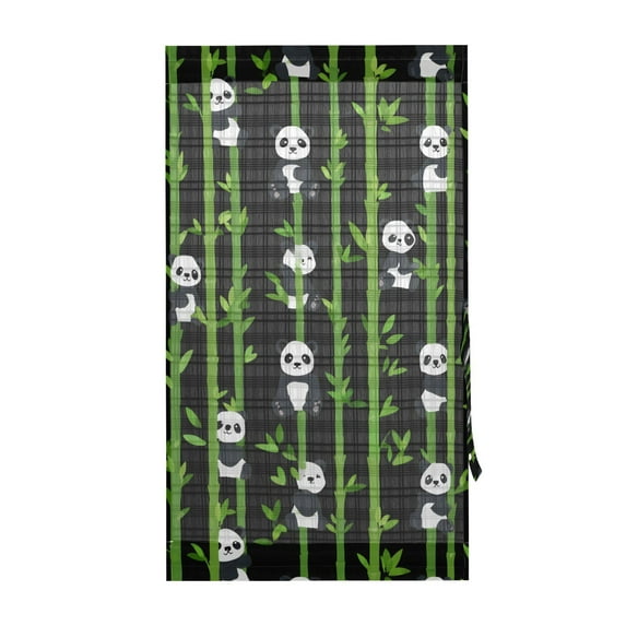 Cute Pandas Door Curtain Blackout Thermal Insulated Door Side Curtain ...
