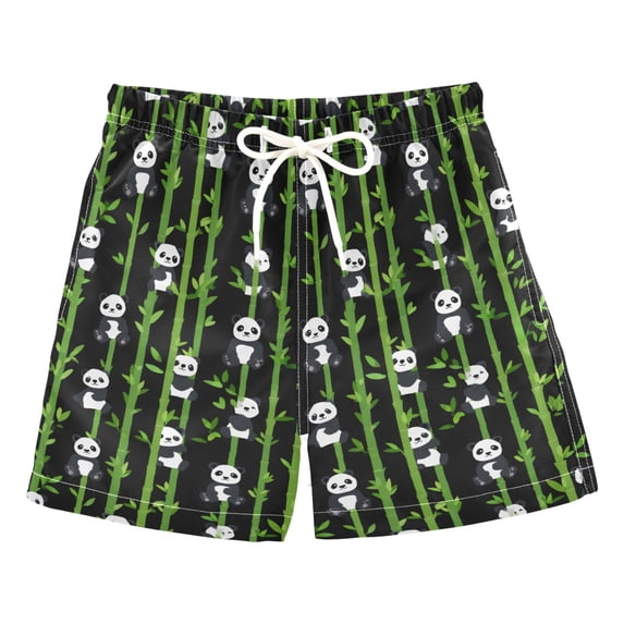 Cute Pandas Swim Trunks Quick Dry Beach Pool Board Shorts Lightweight ...