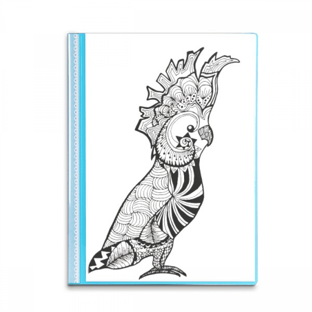 Cute Parrot Bird Animal Portrait Sketch Book Sheet Protectors Portfolio ...