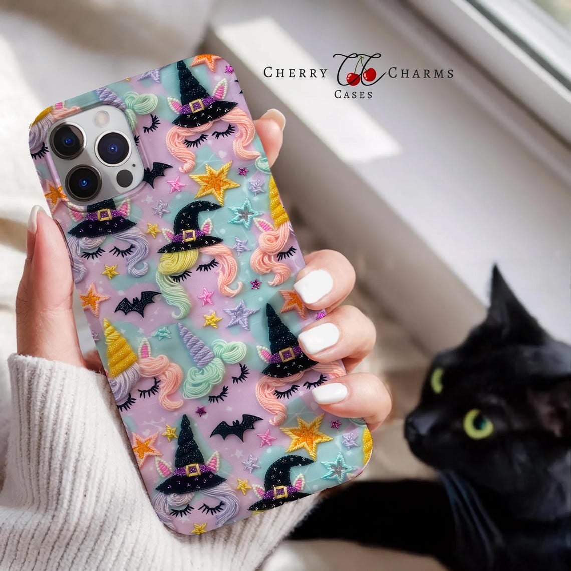 Cute Pastel Unicorn Witch Phone Case for 16/15/14/13/12/11 Pro Max ...