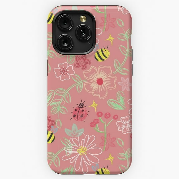 Cute Pattern On Pink Soft Pastel Aesthetic Art iPhone Case 17 to 11 Pro ...