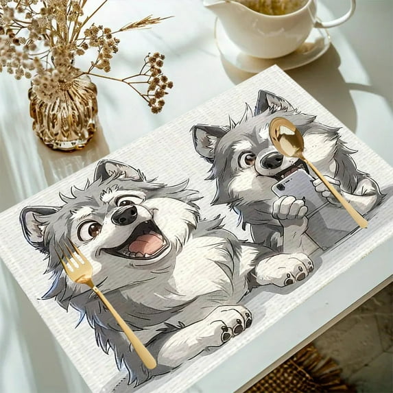 Cute Patterned Dog Feeding Placemat, Non-Slip And Heat-Resistant ...