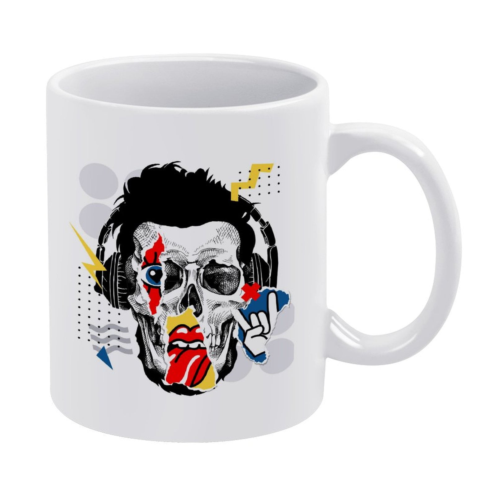 Cute Patterned Mug, Coffee Cup, White Coffee Cup, Water Cup, Ceramic ...