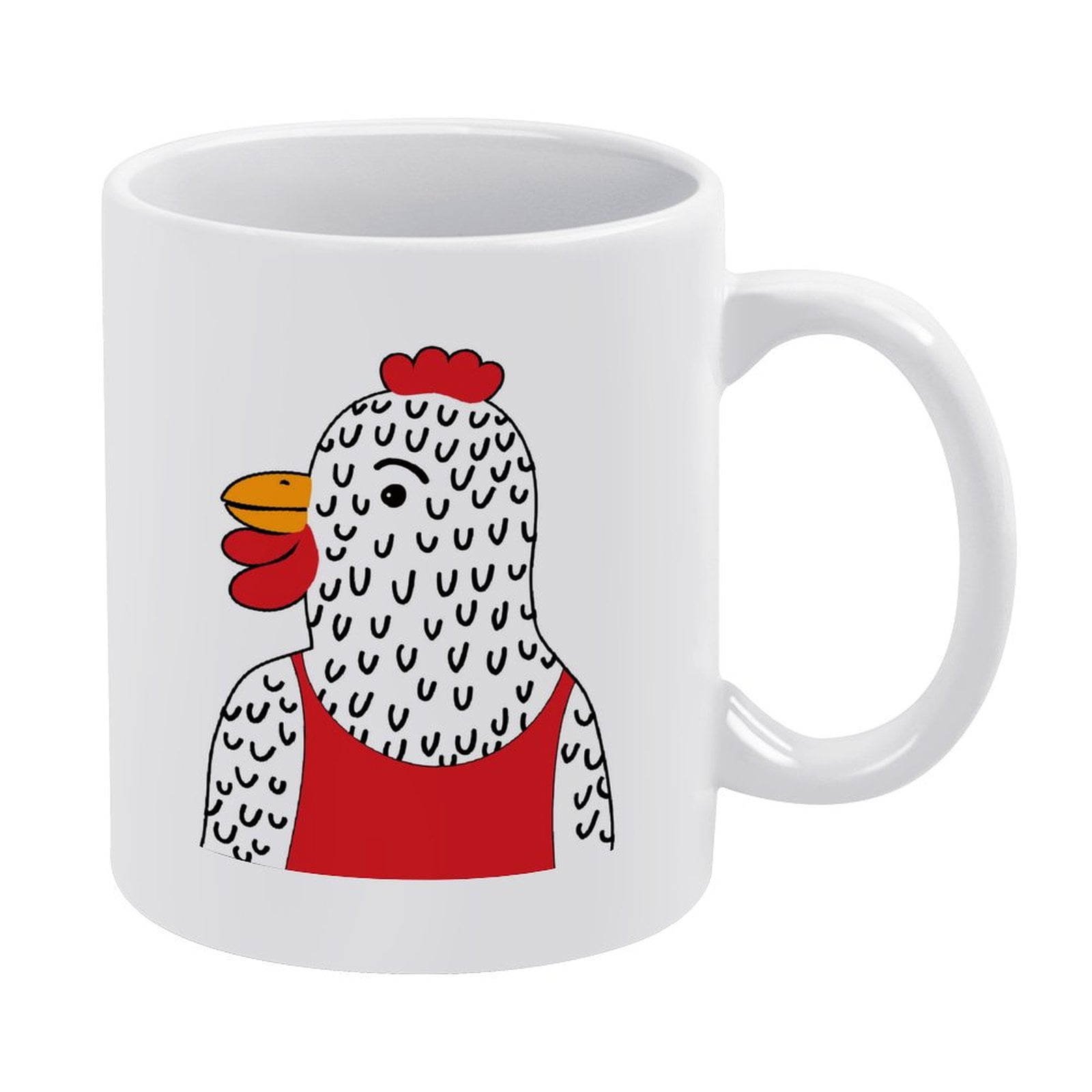 Cute Patterned Mug, Coffee Cup, White Coffee Cup, Water Cup, Ceramic ...