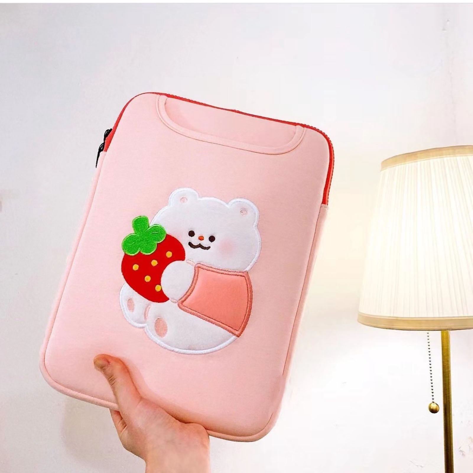 Cute Patterns Cotton Material Laptop Bag Comfortable Handle for Girl ...