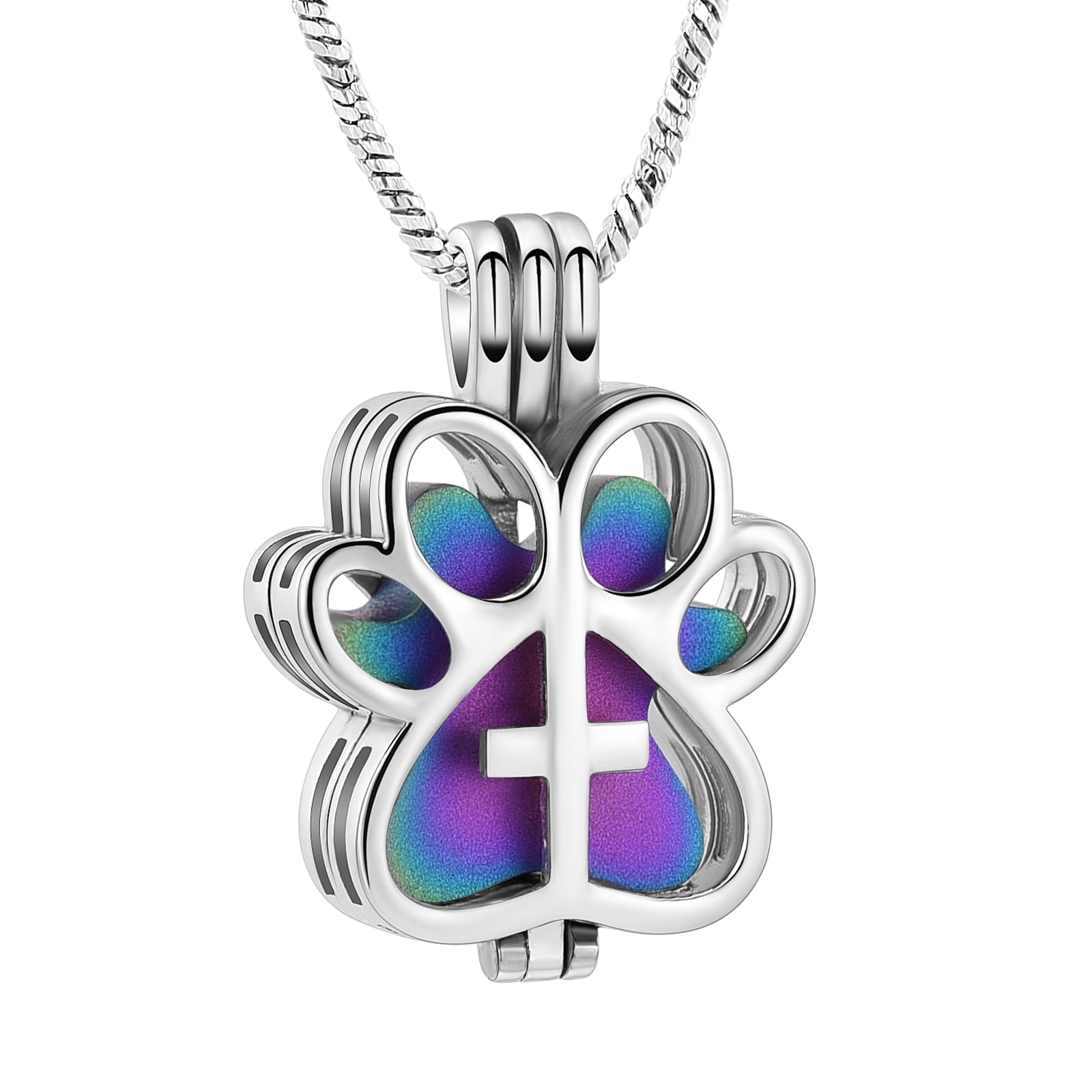 Cute Paw Shape Small Urn Necklace Lockets for Ashes Pet Cremation ...