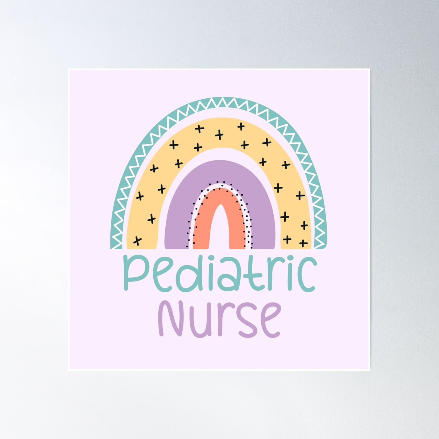 Cute Pediatric Nurse Boho Rainbow | Childrens Nurse | Pediatric Er ...