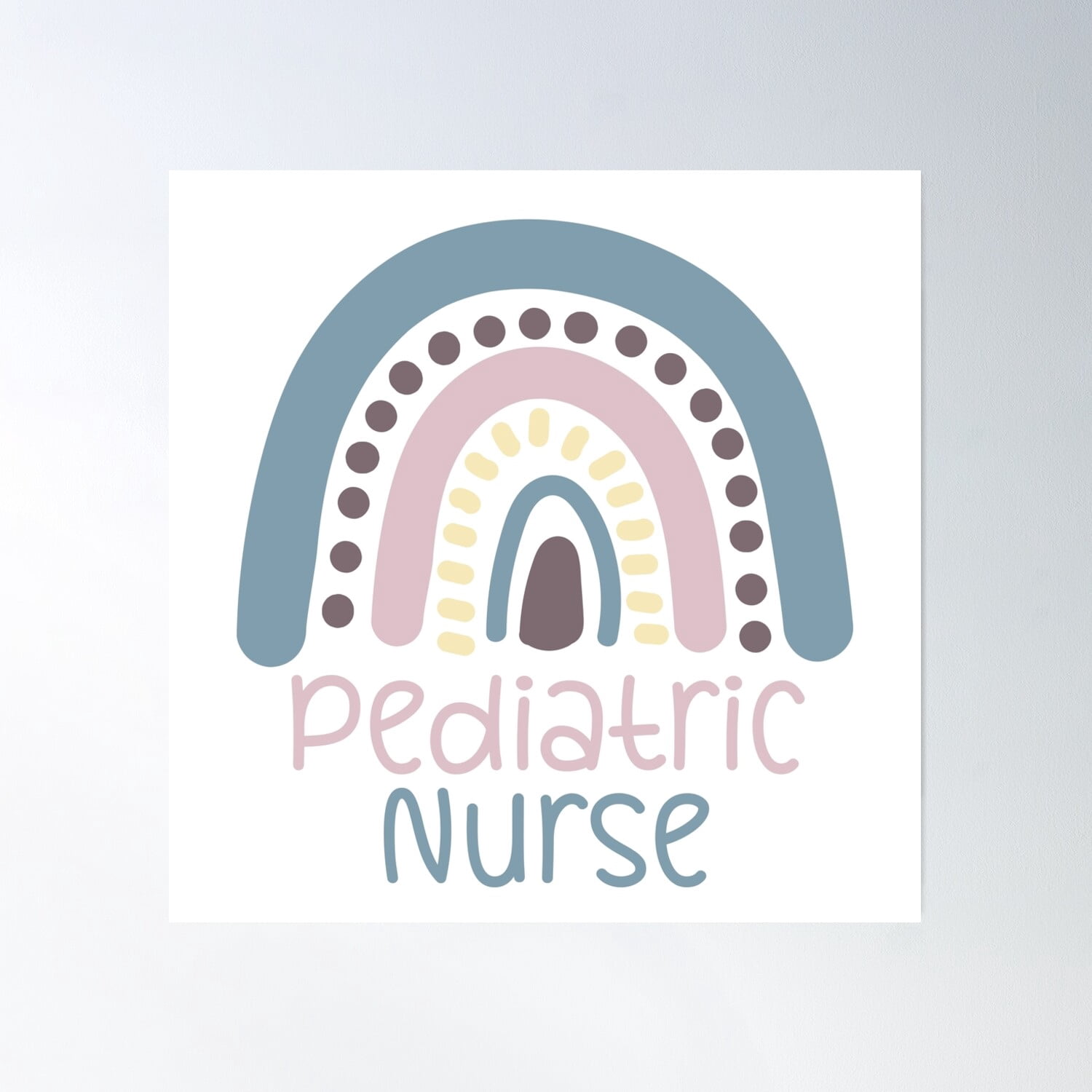 Cute Pediatric Nurse Boho Rainbow | Childrens Nurse | Pediatric Er ...