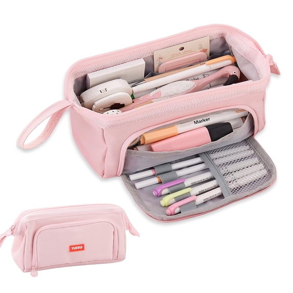 Cute Pencil Case, Canvas Pencil Case, Large Capacity Pencil Case Zipper ...