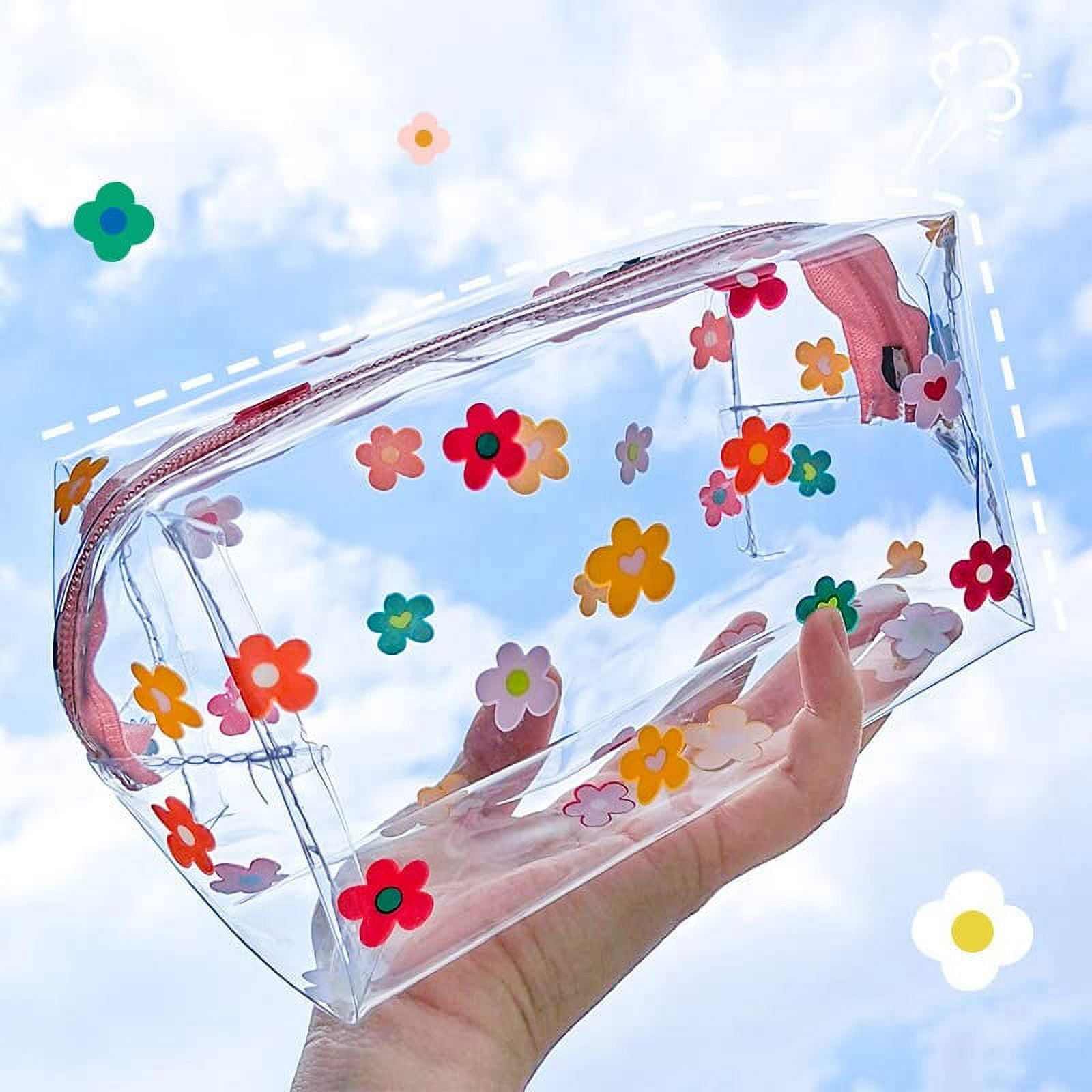 Cute Pencil Case Preppy Floral Pencil Pouch Big Capacity Preppy Stuffs ...