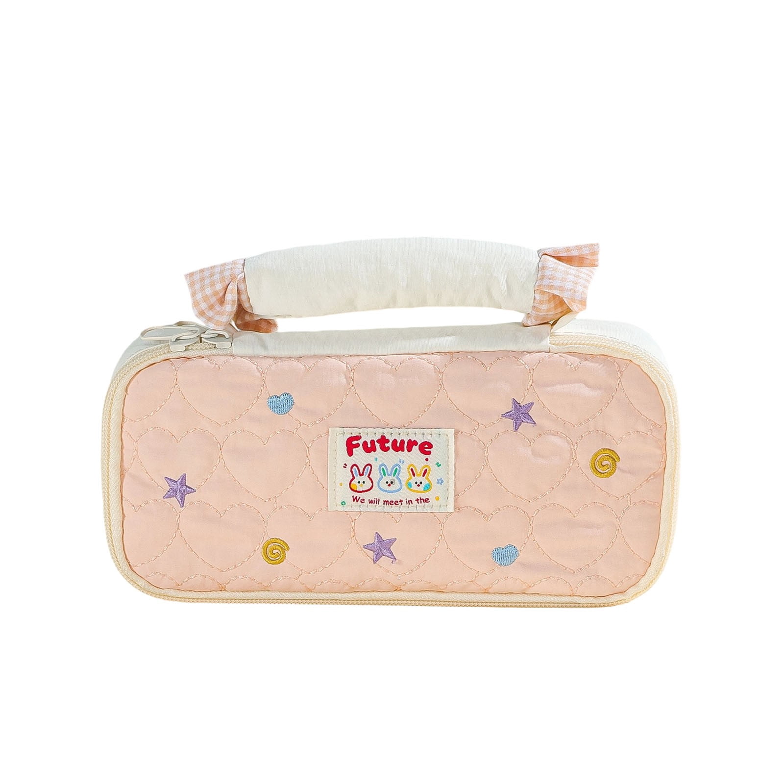 Cute Pencil Pouch, Polka Dots Rabbits Tote Bag Style, High-value Large ...