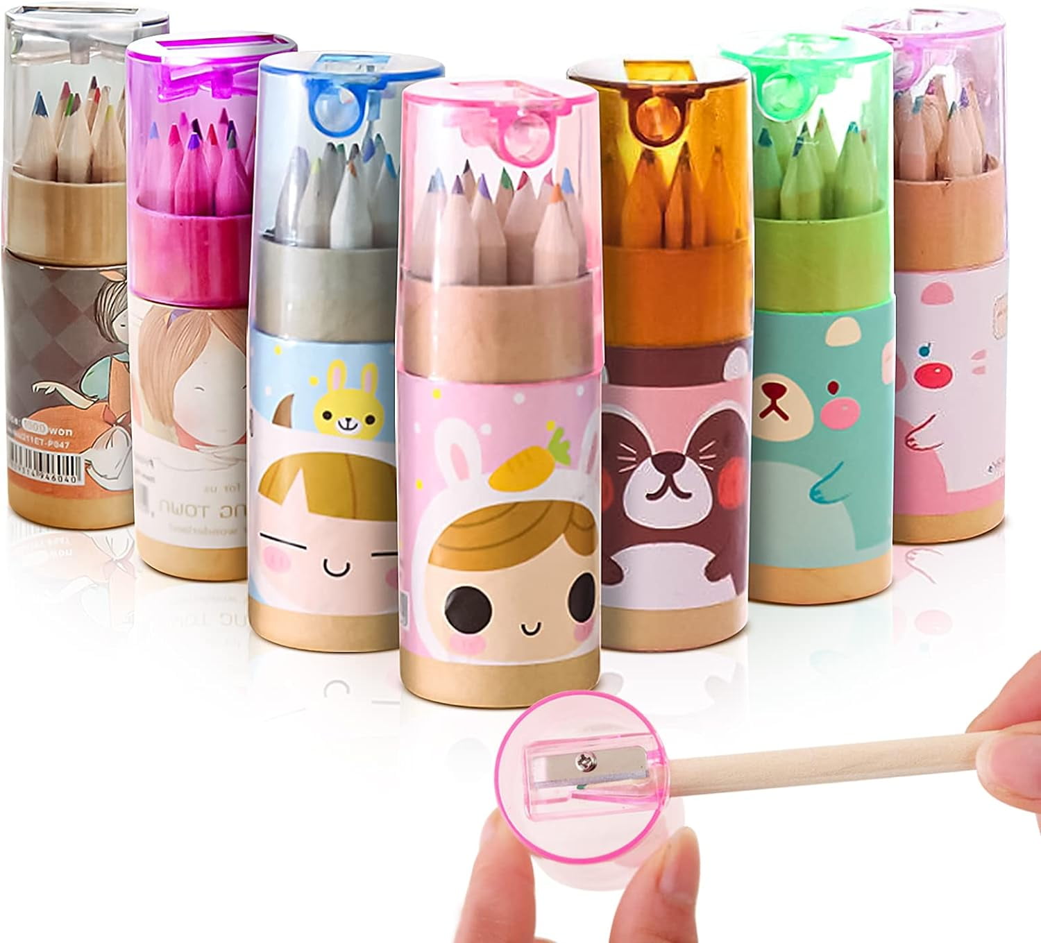 Cute Pencil Sharpener, Kawaii Manual Pencil Cutter,Mini Drawing Colored ...