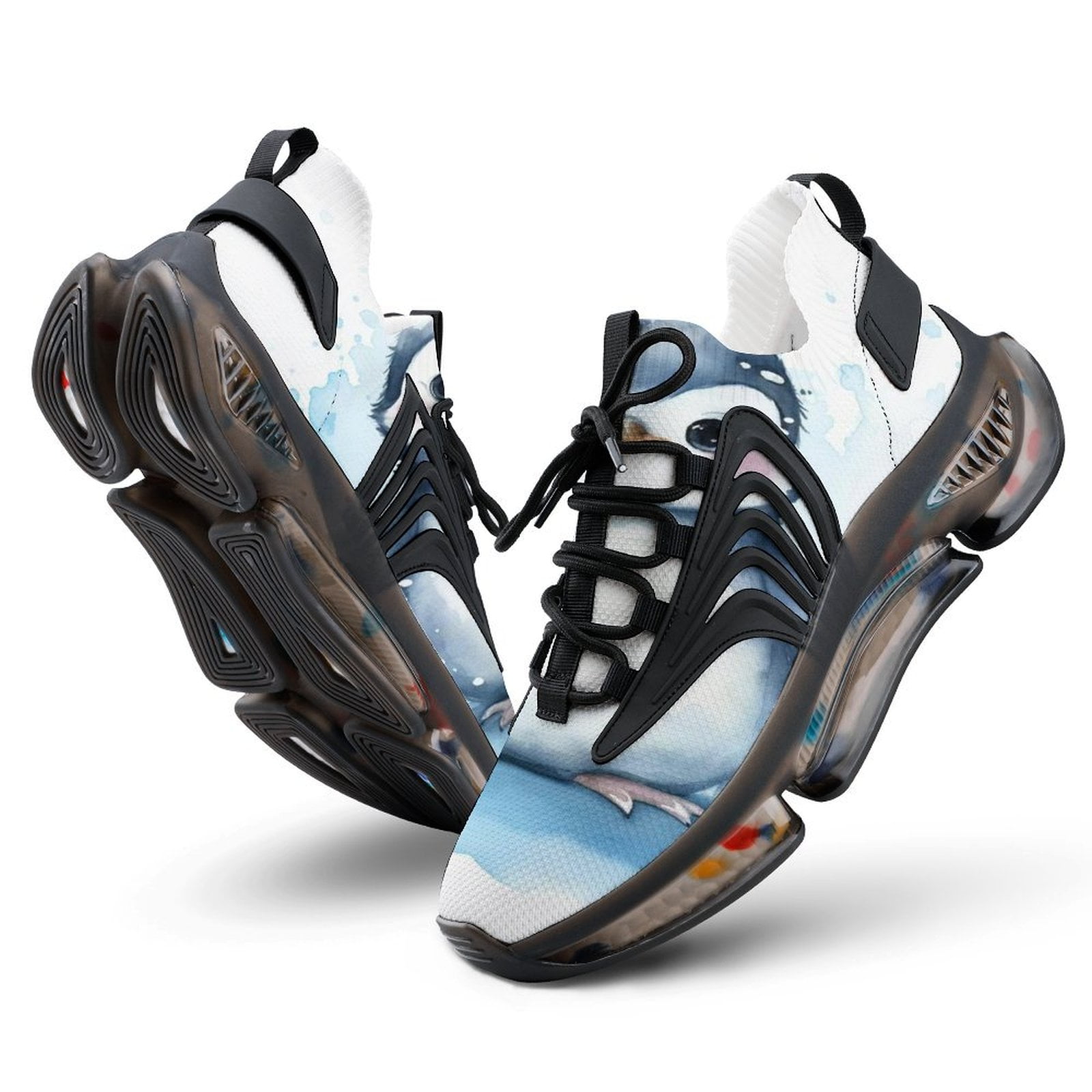 Cute Penguin Blue Walking Shoes for Men Woman Lightweight Tennis ...