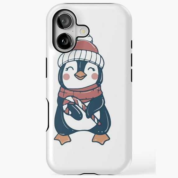 Cute Penguin Christmas Candy Holiday Phone Case 17 16 15 14 13 12 11 ...
