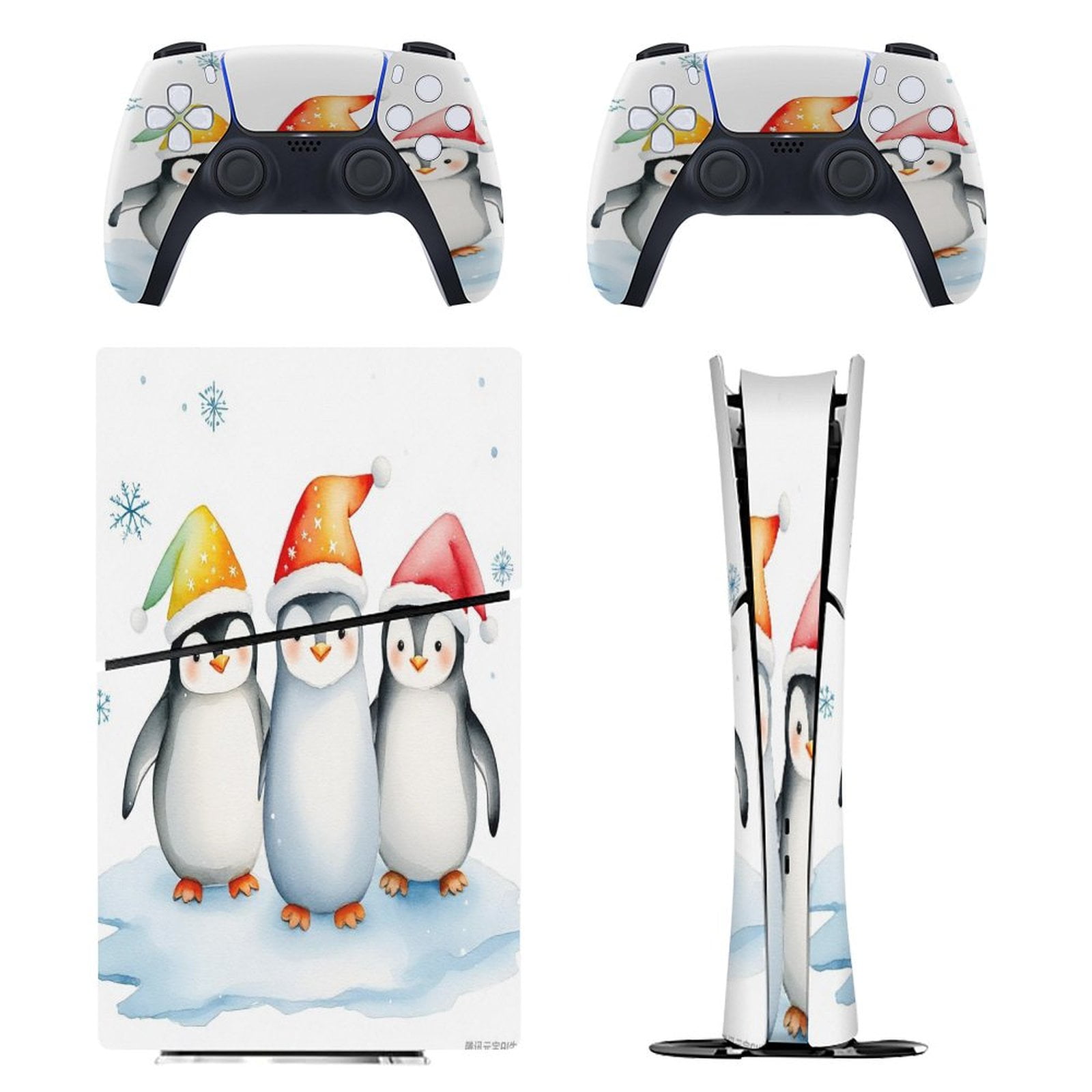 Cute Penguin Christmas Hat PS5/PS5 Slim Digital Disc Skin Sticker For ...