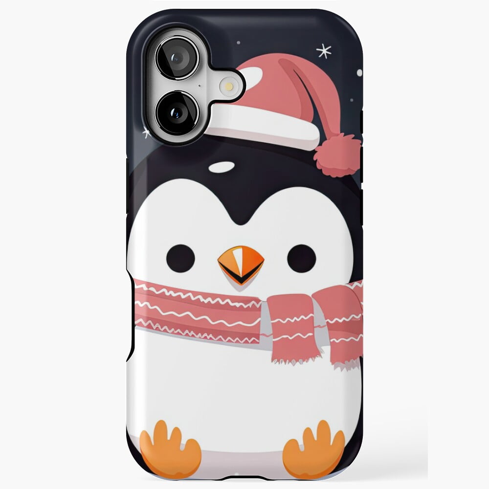 Cute Penguin Christmas In Snow Holiday Phone Case with iPhone 17 to 11 ...