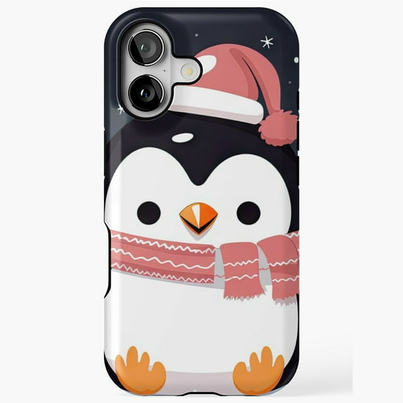 Cute Penguin Christmas In Snow Holiday Phone Case with iPhone 17 to 11 ...