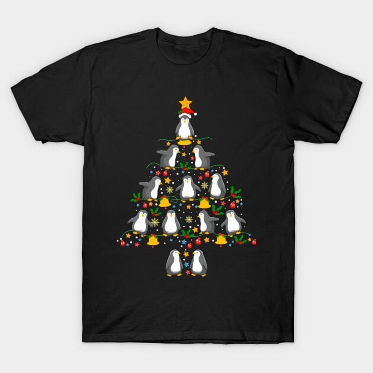 Cute Penguin Christmas Tree Gift Decor Xmas Tree Holiday Graphic, H6419 ...