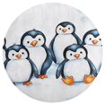 Cute Penguin Circular Carpet Floor Mat Living Room Sofa Room Bed Rug ...
