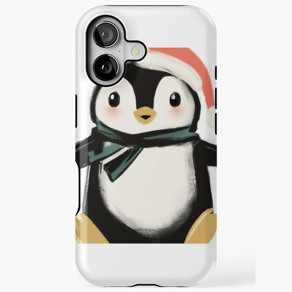 Cute Penguin Drawing Artistic Winter Phone Case 17 16 15 14 13 12 11 ...
