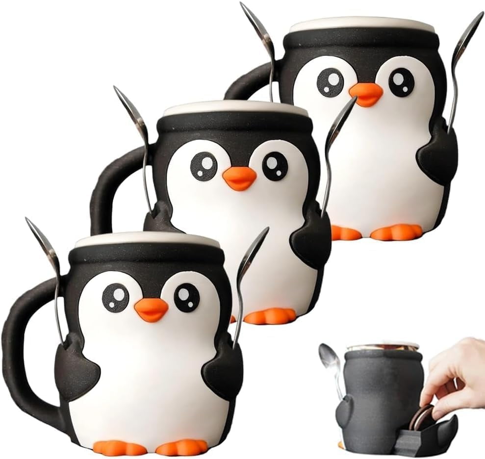 Cute Penguin Ice Cream Pint Holder, 3D Printing Pebbles The Penguin Ice ...