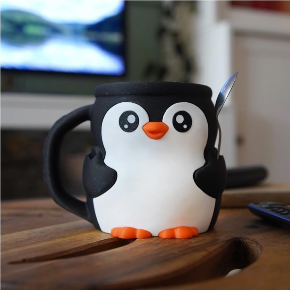 Cute Penguin Ice Cream Pint Holder, 3D Printing Pebbles The Penguin Ice ...