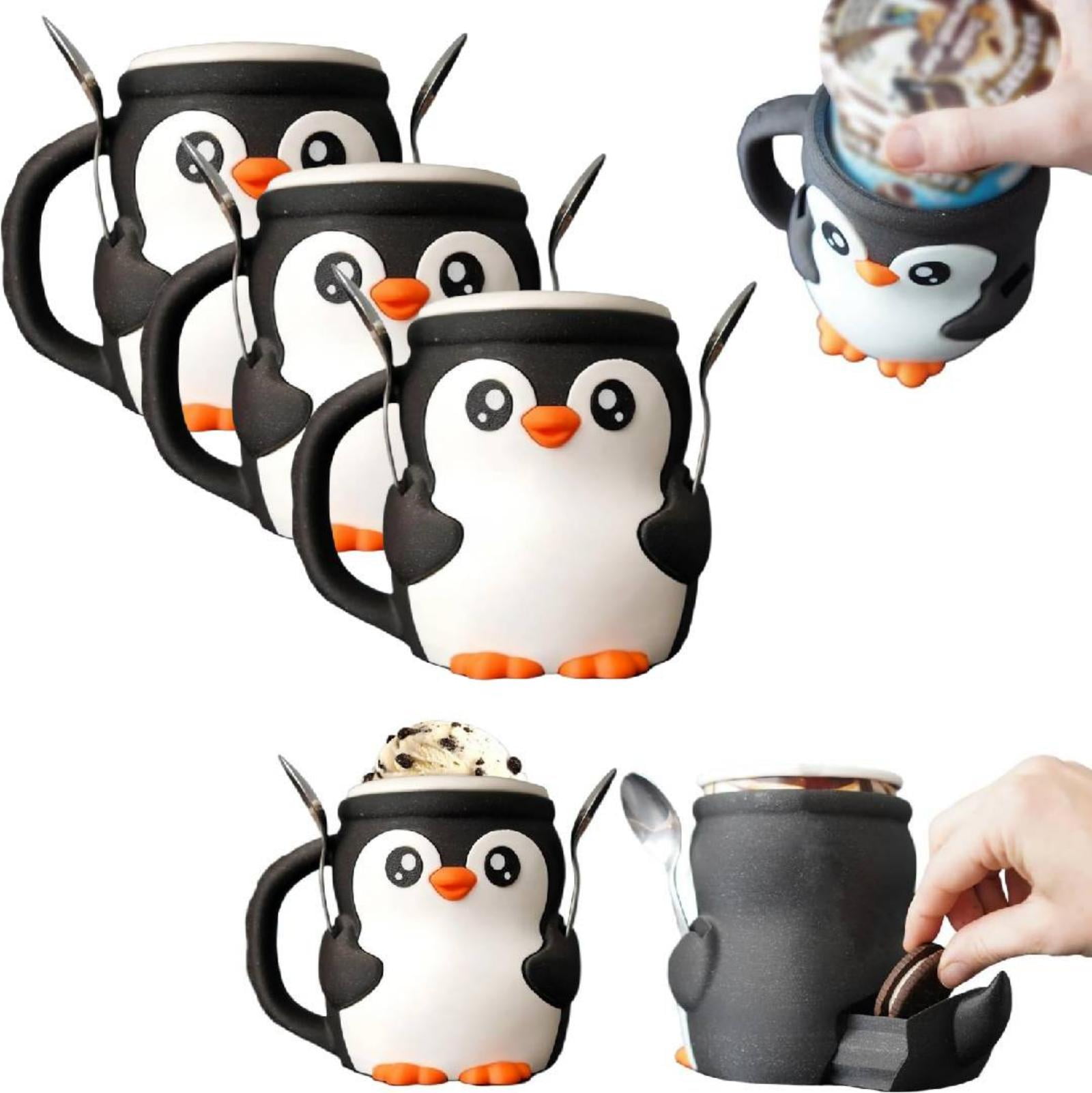 Cute Penguin Ice Cream Pint Holder, Pebbles the Penguin Ice Pint Holder ...